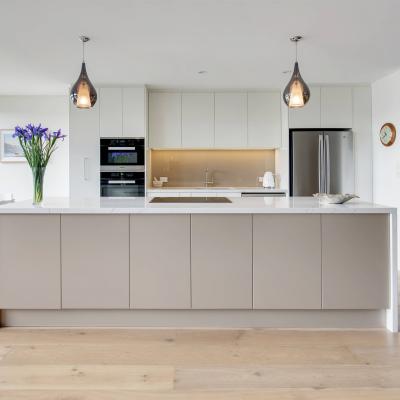 China White Rose Gold Lacquer Kitchen Complete Set Modern Kitchen Cabinets for sale