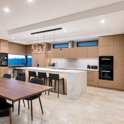 China OEM Modern Melamine Kitchen Cabinet Wood Grain for sale