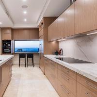 China OEM Modern Melamine Kitchen Cabinet Wood Grain for sale