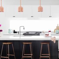 China White Black Modular Solid Wood Kitchen Cabinets Cupboard OEM Modern Shaker Style for sale