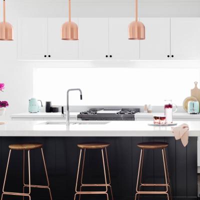 China White Black Modular Solid Wood Kitchen Cabinets Cupboard OEM Modern Shaker Style for sale