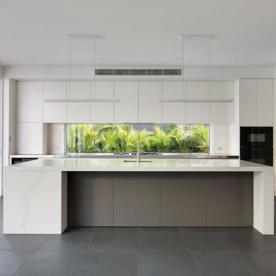 China OEM Matte White Melamine Kitchen Cabinet 18mm Moisture Proof Particle Board for sale