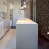 China White Parallel Acrylic Kitchen Cabinet With Island High Gloss for sale