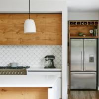 China White Melamine Wood Grain Kitchen Cabinet 18mm MDF Carcass OEM ODM Custom Sizes for sale
