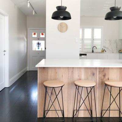 China Modern L Shape White Textured Melamine Cabinets Kitchen Wooden for sale