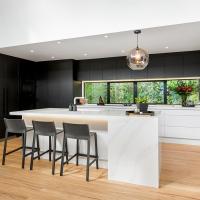 China Custom Black And White Modular Kitchen Cabinets Modern Lacquer Luxury for sale
