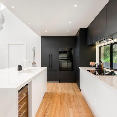 China Custom Black And White Modular Kitchen Cabinets Modern Lacquer Luxury for sale