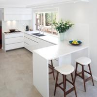China Modern Prefab Kitchen High Gloss Lacquer Cabinets Luxury Flat Panel White for sale