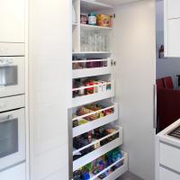 China Modern Prefab Kitchen High Gloss Lacquer Cabinets Luxury Flat Panel White for sale