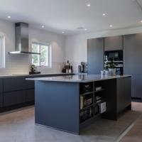 China L Shaped Lacquer Kitchen Cabinet Grey Home Furniture Modular for sale