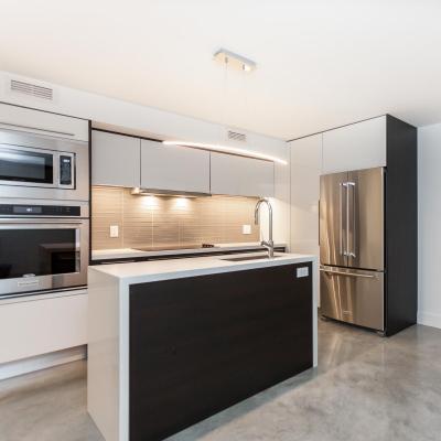 China High End  Gloss White Matte Dark Simple Modern Kitchen Cabinets L Shaped for sale