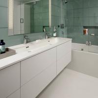 China Matte White Plain Melamine Sink Bathroom Vanity Units Ceramic Basin Drawer Handless for sale