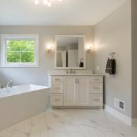 China Modern White Lacquer Shaker Bathroom Vanity Double Sink 1200mm Soft Close Dovetail Drawers for sale