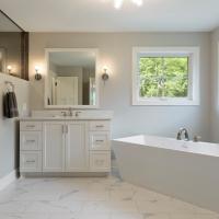 China Modern White Lacquer Shaker Bathroom Vanity Double Sink 1200mm Soft Close Dovetail Drawers for sale