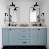 China Unique Standing Shaker Style Multi Color Lacquer Bathroom Vanity Set Sanitary for sale