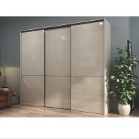 China Modern High Gloss Lacquer Sliding Door Wardrobe 600mm Depth Custom Storage Cabinet for sale