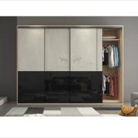 China Modern High Gloss Lacquer Sliding Door Wardrobe 600mm Depth Custom Storage Cabinet for sale