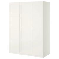 China Modular MDF Bedroom Storage Cabinet Hotel Luxury Swing Door White Armoire Wardrobe 18mm for sale