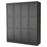 China Custom Swing Door Wardrobe 18mm MFC Bedroom Furniture with DTC Soft Close Hinges for sale