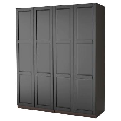 China Custom Swing Door Wardrobe 18mm MFC Bedroom Furniture with DTC Soft Close Hinges for sale