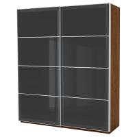China Customizable Wooden Glass Wardrobe with Mirror 600mm Depth 2200mm Height Bedroom Storage for sale