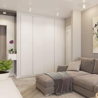 China White Lacquer Handless Swing Door Wardrobe 18mm MDF Bedroom Cupboard Custom Sizes for sale