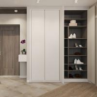China White Lacquer Handless Swing Door Wardrobe 18mm MDF Bedroom Cupboard Custom Sizes for sale