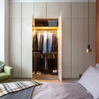China Modern Matte Swing Door Wardrobe Grey Lacquer Handless Bedroom Closet Wardrobe for sale
