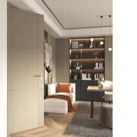 China Luxury Cherry Interior Swinging Wooden Flush Door 18mm MFC for sale