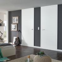 China Melamine Bedroom Wooden Interior Doors Panel Solid Core White Primer Modern for sale