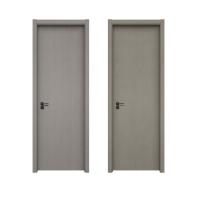 China Modern Security Wood Veneer Interior Door 40mm Thickness Brown Gray Custom Sizes for sale