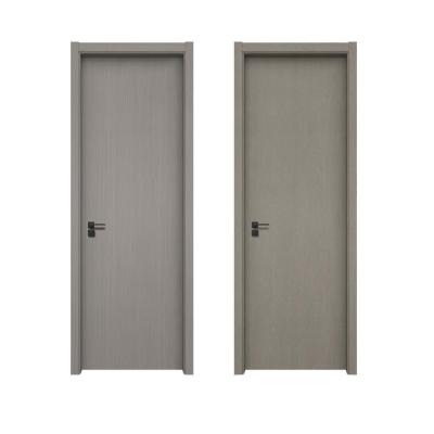 China Modern Security Wood Veneer Interior Door 40mm Thickness Brown Gray Custom Sizes for sale