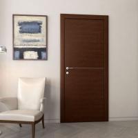 China Modern Security Wood Veneer Interior Door 40mm Thickness Brown Gray Custom Sizes for sale