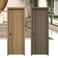 China MDF Beige Wooden Texture Melamine Interior Room Door for sale
