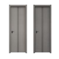 China MDF Beige Wooden Texture Melamine Interior Room Door for sale