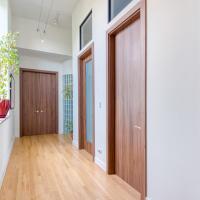 China Interior White Composite Painting Lacquer Wood Door 5mm MFC Leaf 18mm Frame for sale