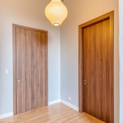 China Interior White Composite Painting Lacquer Wood Door 5mm MFC Leaf 18mm Frame for sale