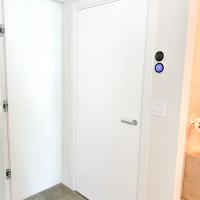 China Apartment Melamine Wooden Interior Doors Modern Design Black Brown for sale