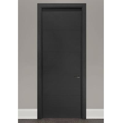 China OEM Interior Wood Doors Durable Panel Bedroom Beige Grey Melamine Interior Door With Lock for sale