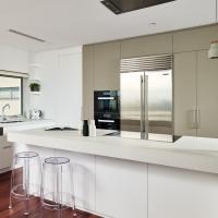 China White And Light Grey Lacquer Kitchen Cabinet Stainless Steel Adjustable Leg for sale