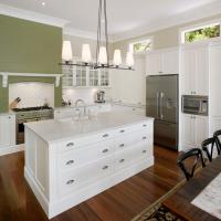 China American Style Solid Wood Kitchen Cabinet L Shape Standard White Shaker Door for sale