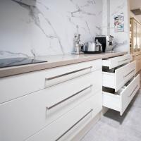 China Water Proof PVC Kitchen Cabinet Modular Set Custom Wooden Furniture for sale