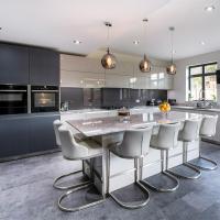 China Light Gray And Matte Black Lacquer Kitchen Cabinet Islands Cabinetry Environmentally Friendly for sale