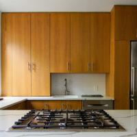 China Customized U Shape Modern Kitchen Cabinet Wooden Melamine Doors for sale