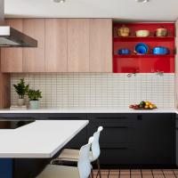 China SGS Wood Texture Melamine Kitchen Cabinet Complete Kitchen Furniture for sale