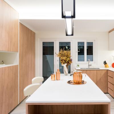 China Melamine Small Kitchen Cabinet Set 18mm Carcass Custom Sizes for sale