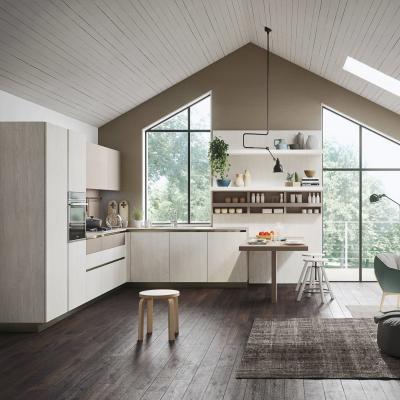 China Melamine Finish Kitchen Hanging Cabinet White Black Handless 16mm MDF Custom Size for sale