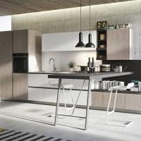 China Melamine Finish Kitchen Hanging Cabinet White Black Handless 16mm MDF Custom Size for sale