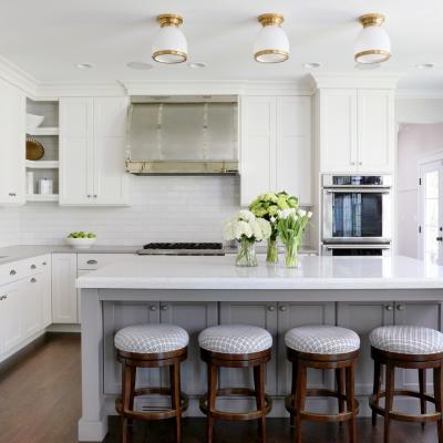 China Modular Kitchen Wall Cabinet Set White Shaker Pantry Grey Island 16mm MDF for sale