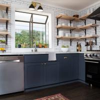 China U Shape Dark Shaker Lacquer Black Wooden Kitchen Cabinets Set 580mm Base Unit for sale